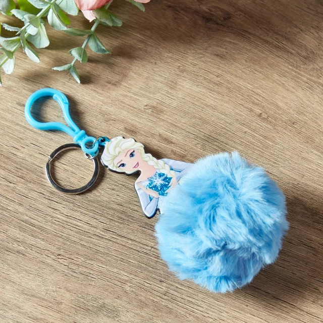 LICENSED DISNEY FROZEN Elsa Pom Pom Keychain Key Holder Key Carrier Key Ring £7.75 - PicClick UK