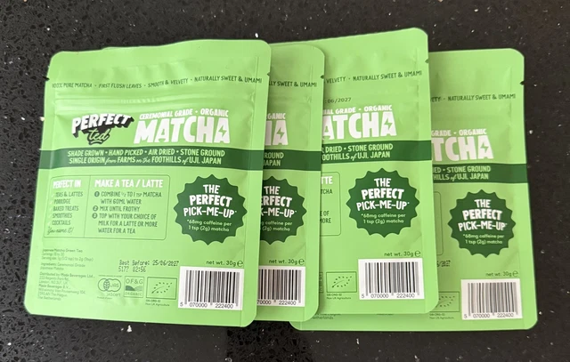 PERFECT TED CEREMONIAL Grade Japanese Matcha Green Tea - 4 x 30g ...