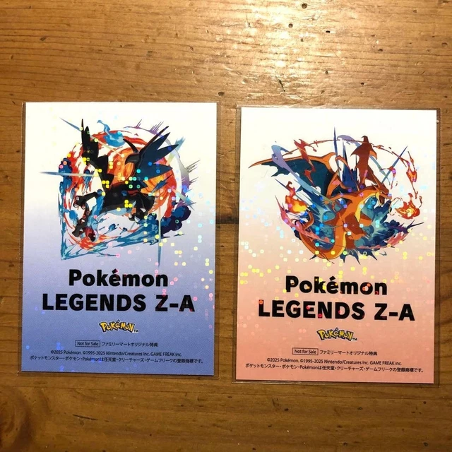 POKEMON LEGENDS Z-A Mega Charizard X & Y Sticker Set Limited Edition ...