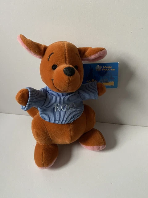 DISNEY DISNEYLAND PARIS Winnie The Pooh Roo Kangaroo Soft Plush Stuffed ...