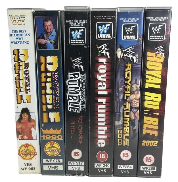 WWF WWE ROYAL Rumble 1989/1990/1999/2000/2001/2002 Wrestling VHS Tapes ...