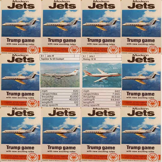 TOP TRUMPS SINGLE Cards Modern Jets Airliners Aeroplanes Planes Various ...