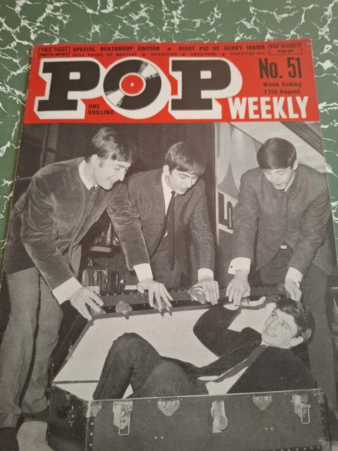 RARE POP WEEKLY Magazine 17 AUGUST 1963 Beatles Crystals Billy J Gerry ...