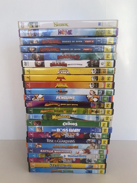 DREAMWORKS DVD BUNDLE of 24 DVDs - Shrek, How to Train Your Dragon ...