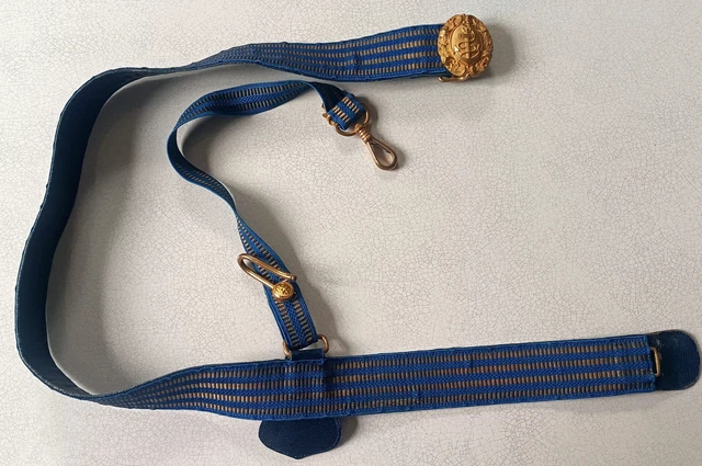 LOT DE 2 ceinturons officier de la marine grde et pte tenue 3e Rep bleu ...