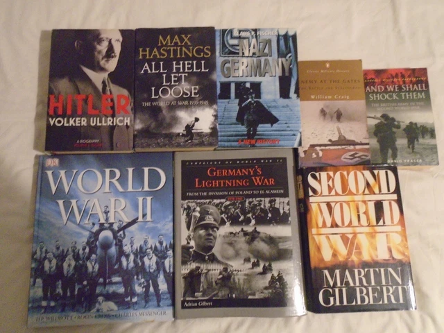 MILITARY HISTORY WORLD War Two Hitler, Nazi, Eight Books Joblot Book ...