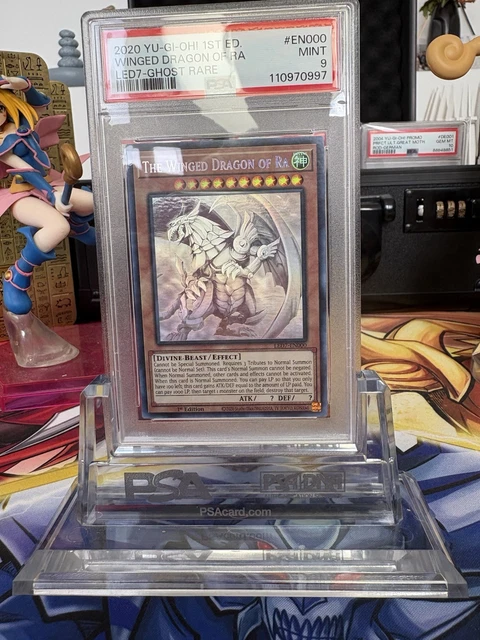 YUGIOH THE WINGED Dragon Of Ra Ghost Rare PSA 9 American Print 1st ...
