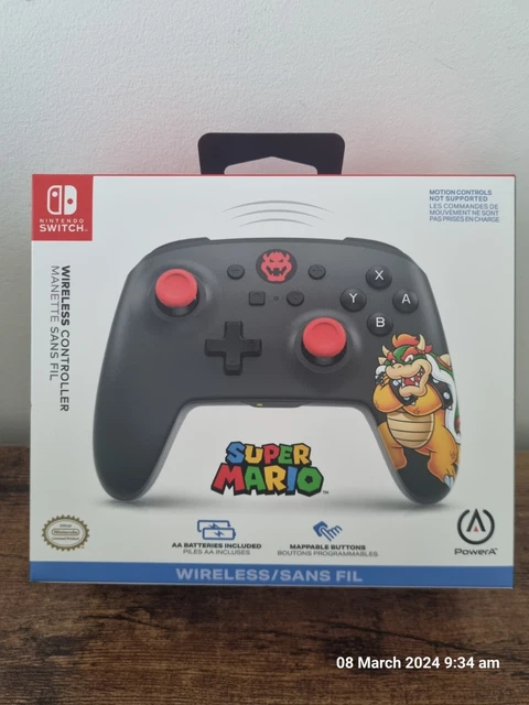 BRAND NEW NINTENDO Switch Wireless Controller Super Mario Bowser PowerA ...