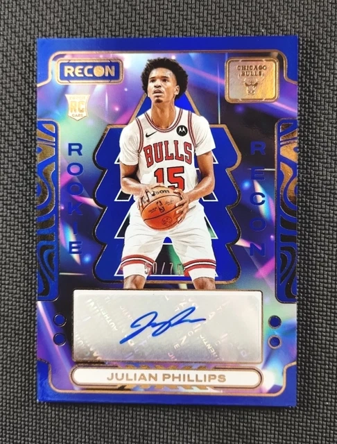 JULIAN PHILLIPS 2023-24 Recon Basketball RC Rookie Recon Auto Blu/75 ...