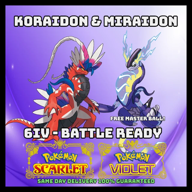 POKEMON SCARLET AND Violet - Koraidon and Miraidon - 6IV - Battle Ready EUR 2,33 - PicClick FR