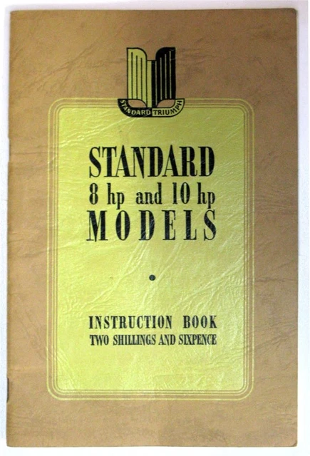 STANDARD 8/10HP MODELS Car Owners Handbook #502878 Truck Van Eight ...