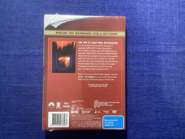 THE LANGOLIERS | Page to Screen (DVD, 1995) Stephen King - New Sealed ...