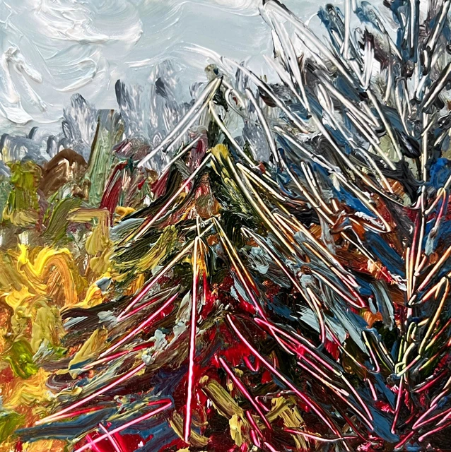 FALL AUTUMN FOREST Oil Painting Abstract Expressionism Art Fall Trees ...