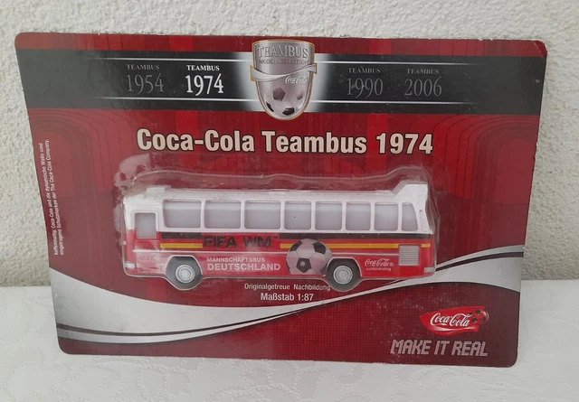 MODELLINO CAMION PUBBLICITARIO Coca Cola Bus Autobus Germania 1974 1:87 ...