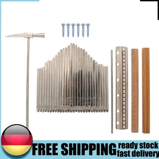21-KEY KALIMBA MBIRA DIY Part Set Shrapnel Tuning Hammer Musical ...