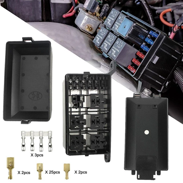L# CAR FUSE Box Universal Fuse Relay Holder Block Plastic for Car ...