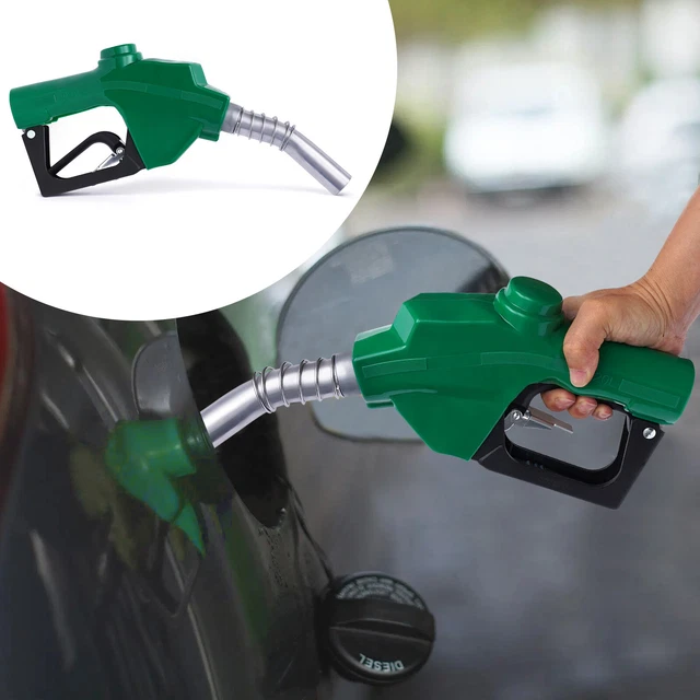 1& GREEN AUTOMATIC Fuel Nozzle Auto Shut Off Gas Oil Diesel Transfer ...