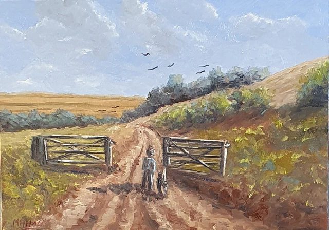 AUSTRALIAN LANDSCAPE PAINTING Original Oil Gate series Cheryl Mahon Art ...