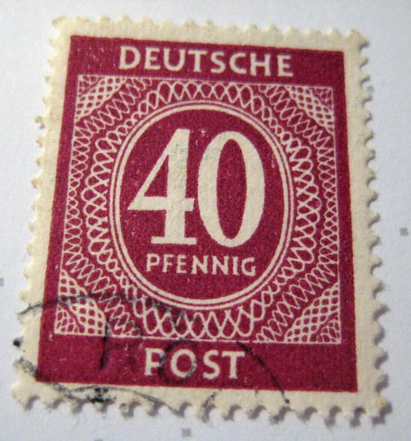 BRIEFMARKE 40 PFENNIG Deutsche Post aus Alliierte Besetzungszeit gestempelt EUR 1,00 - PicClick DE