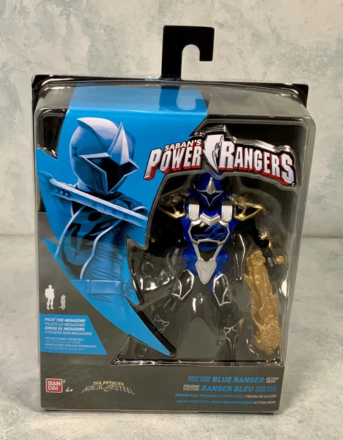 POWER RANGERS SUPER Ninja Steel Blue Ranger 12.5cm Action Hero Figure ...