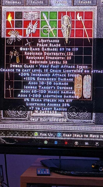 DIABLO 2: RESURRECTED LIGHTSABRE SWORD D2R XBOX/PS4-PS5-PLAYSTATION ...