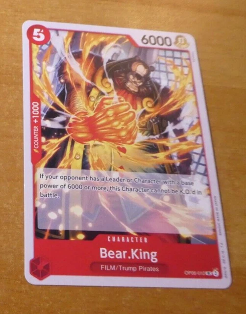 ONE PIECE WINGS Of Captain English Card Game Carte Bear.king Op06-012 En Mint EUR 1,99 - PicClick FR
