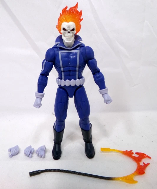 FIGURA MARVEL LEGENDS Ghost Rider Johnny Blaze Traje Azul Hasbro 6 in ...