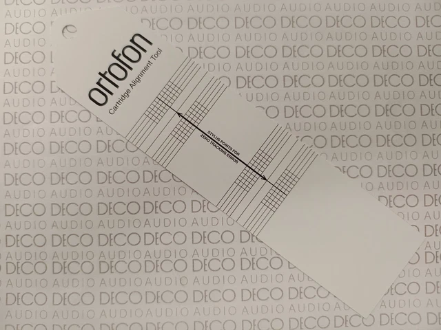 ORTOFON CARTRIDGE ALIGNMENT Protractor. Two Point Alignment Gauge. New ...