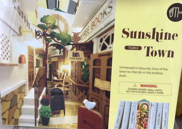 ROLIFE SUNSHINE TOWN 3D Wooden DIY Miniature House Book Nook - TGB02 £ ...
