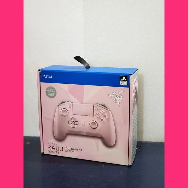 RAZER RAIJU TOURNAMENT Edition Quartz Pink Wireless PS4 Controller Rare ...