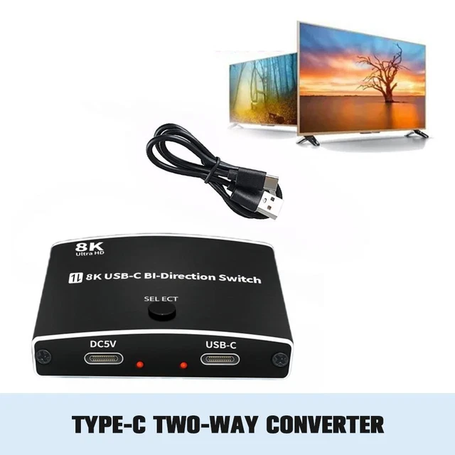 TYPE-C TWO-WAY CONVERTER 8K Type-C Bi-Direction Switch USB-C R2Y0 ...