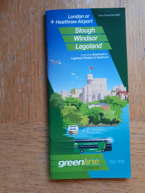 READING BUSES GREENLINE Express route 702/703 timetable booklet 2 Nov ...