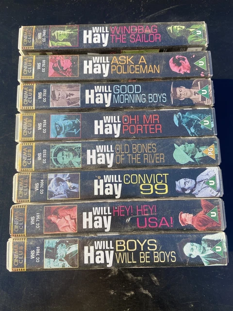 WILL HAY VHS Bundle of 8 VHS Tapes Used Good Condition £29.99 - PicClick UK