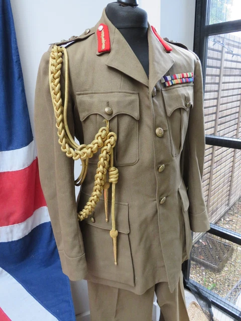 POST WWII BRITISH Army Officer's Generals Uniform d.1946 inc. Trousers ...