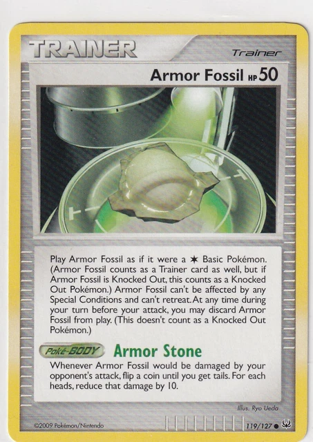 POKEMON CARTE TRADING Card Jeu Platine Numéro 119/127 Armor Fossil ...