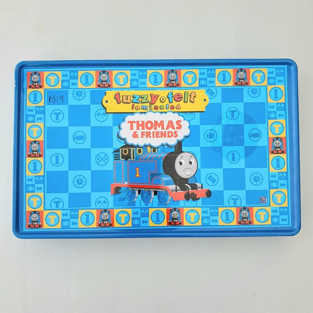 THOMAS THE TANK Engine Fuzzy Felt Laminated Tin Set Thomas & Friends ...