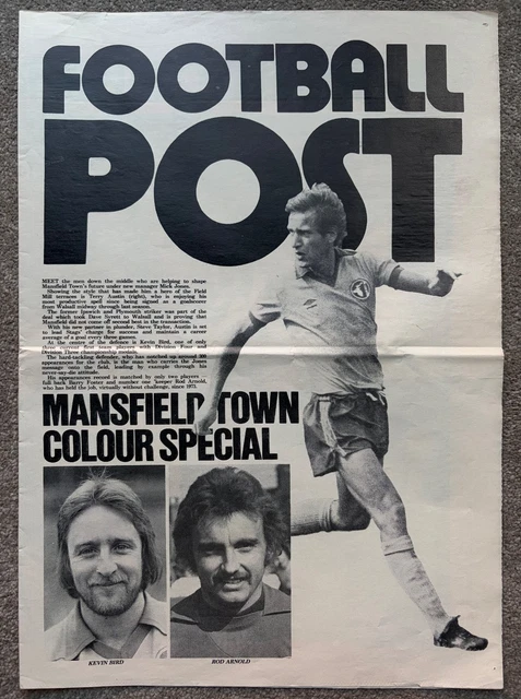 MANSFIELD TOWN 1979 1980 NOTTINGHAM FOOTBALL POST Rare VINTAGE ...