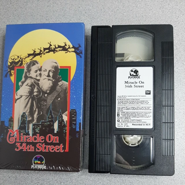 MIRACLE ON 34TH Street VHS B&W Playhouse Video Natalie Wood Gene ...
