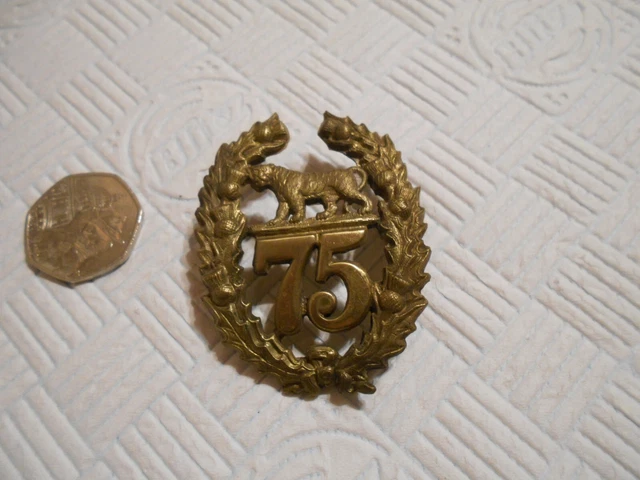75TH REGT OF Foot badge with lugs (rounded) £6.50 - PicClick UK