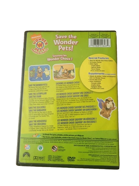 THE WONDER PETS - Save the Wonder Pets (DVD, 2007, Canadian French) $5. ...