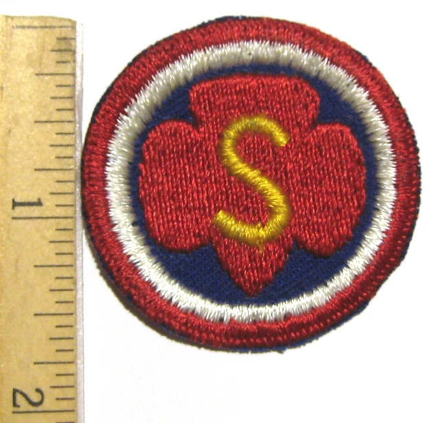 RARE GIRL SCOUT WWII 1940s LEADER SERVICE EMBLEM World War Effort "S ...