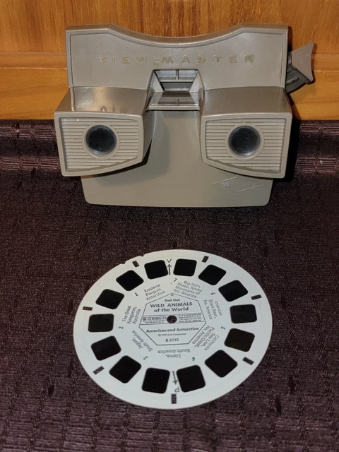 VINTAGE GRAY VIEW-MASTER 3D Viewer Toy By Sawyers + Wild Animals ...