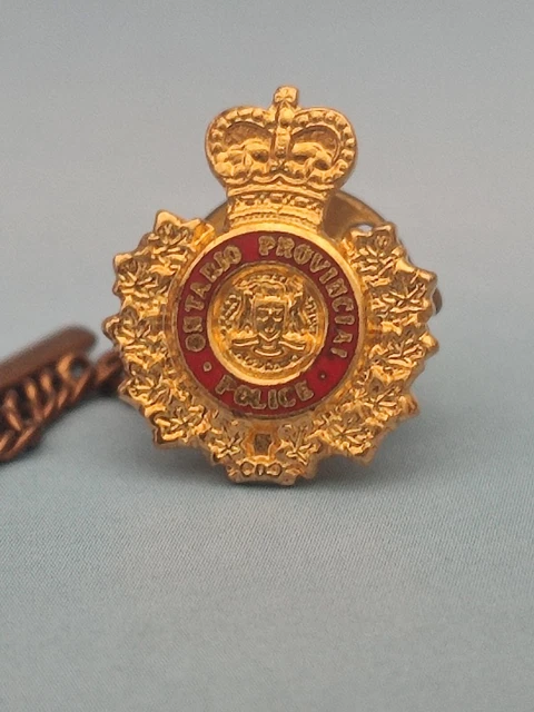 VINTAGE GOLD TONE Collectible Ontario Province Police Badge Pin £6.67 ...