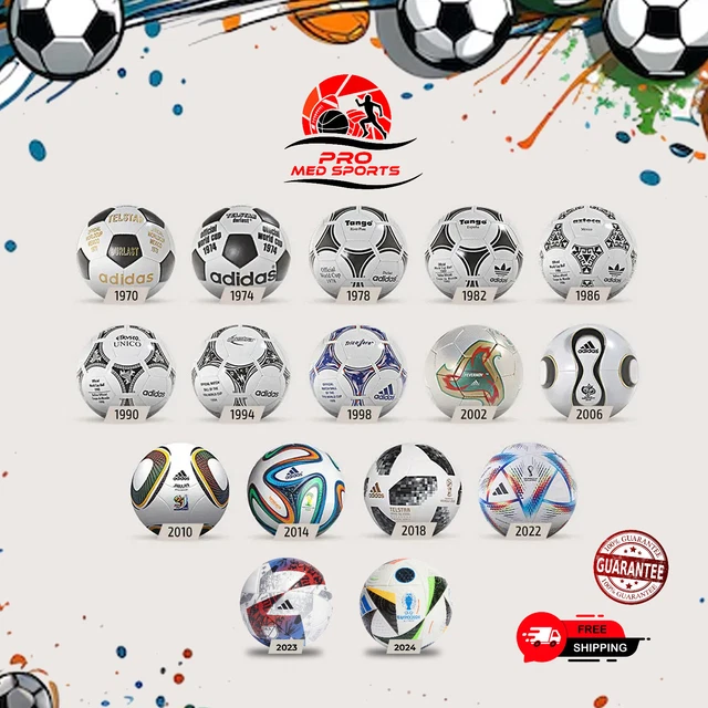 ADIDAS FIFA WORLD Cup Soccer ball Match Ball Size 5 (1970-2024 Edition ...