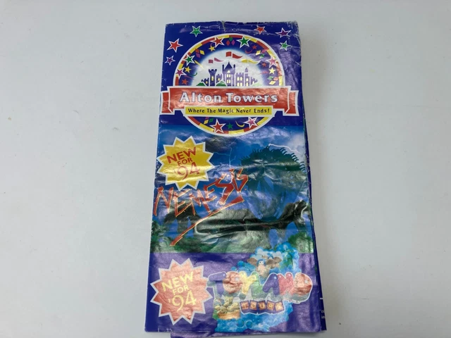 ALTON TOWERS THEME Park Map Guide Leaflet 1994, Vintage, Rare collectors item £45.00 - PicClick UK