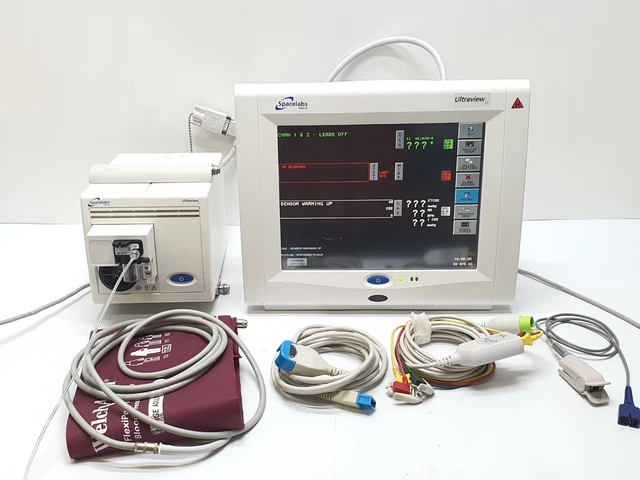 PATIENT MONITOR SPACELABS Ultraview 91370+91518 Multigas Module SpO2 ...
