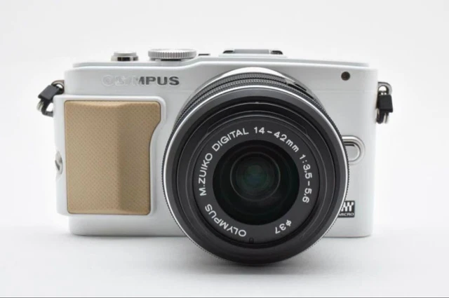 OLYMPUS PEN LITE E-PL5 White 16.1MP Mirrorless Digital Camera w/14-42mm ...