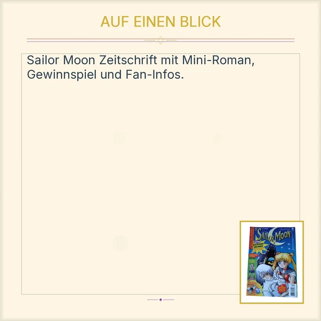 SAILOR MOON ZEITSCHRIFT Nr. 13/2000 Mini-Roman Reise ins Land der ...