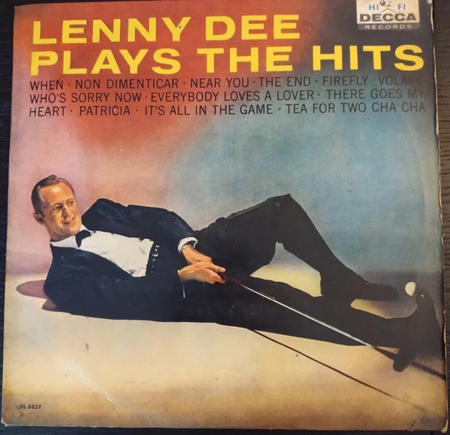 LENNY DEE PLAYS The Hits 1959 Decca Fonit DL 8857 33rpm LP Jazz/Pop VG+ ...
