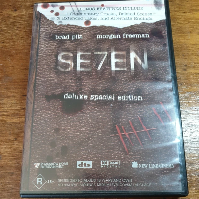 SEVEN DVD DELUXE Special Edition R4 FREE POST Morgan Freeman, Brad Pitt ...
